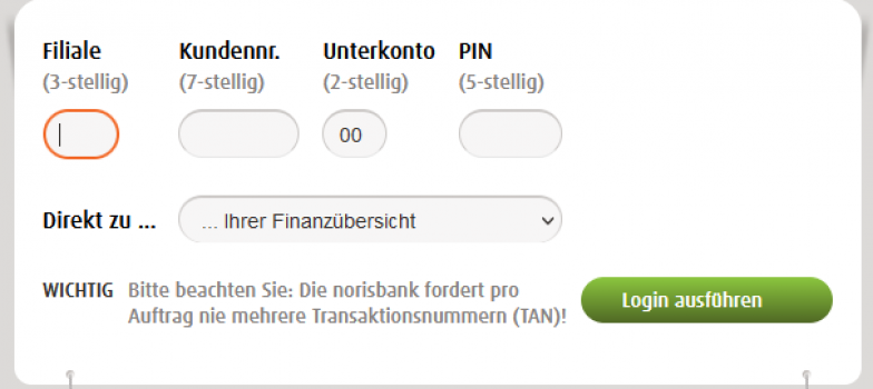 So funktioniert der norisbank-Login - BankingGeek