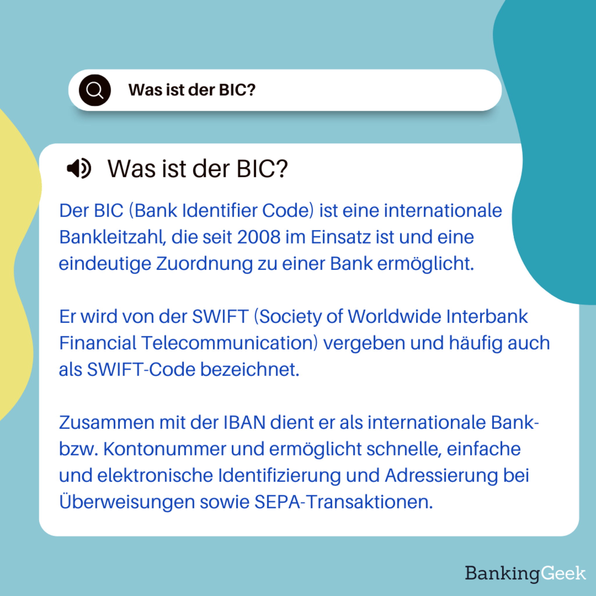 BIC: Definition und Aufbau - BankingGeek